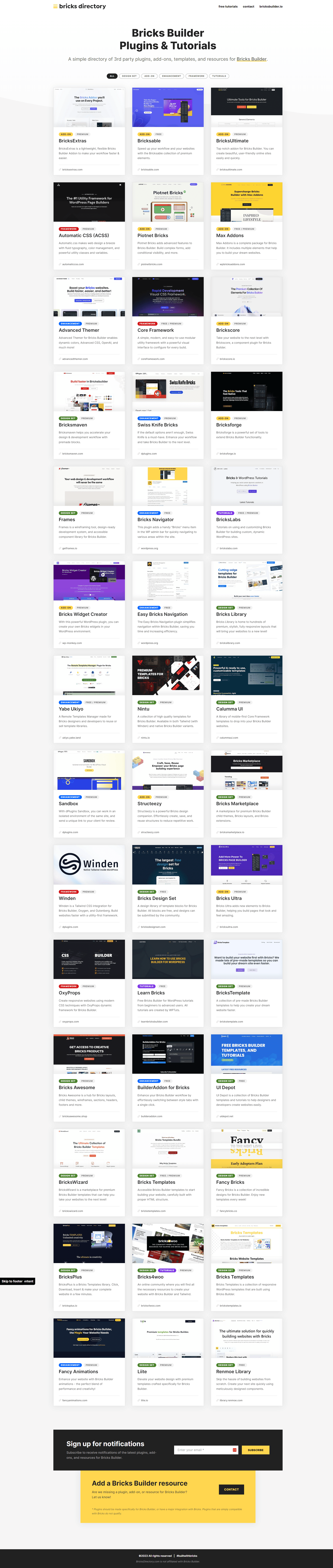 Bricks Directory - A Website Built With Bricks Builder Bricks Directory - A Website Built With Bricks Builder