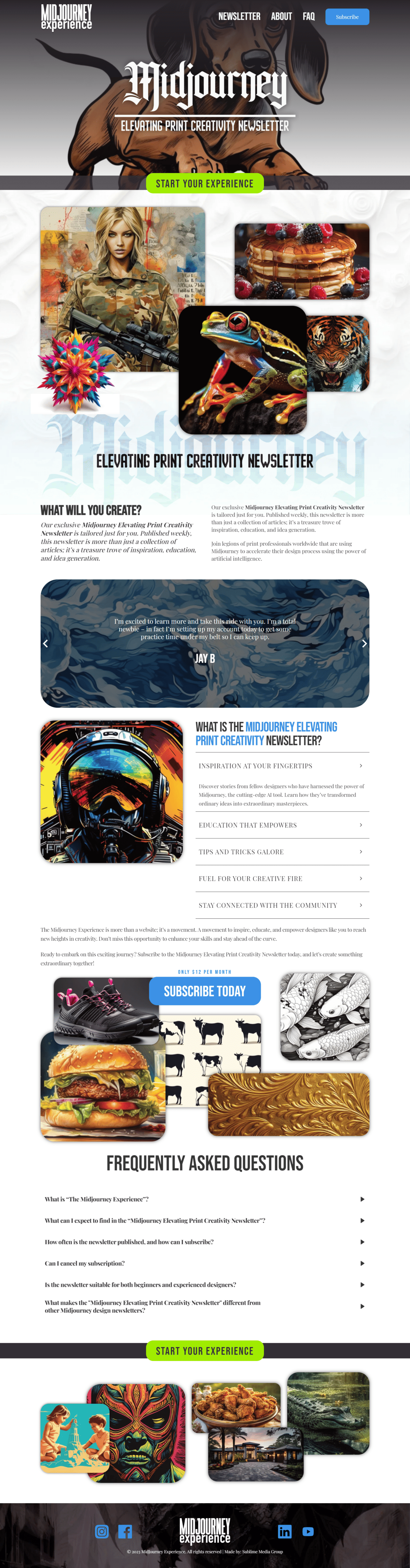 Midjourney Experience - A Website Built With Bricks Builder