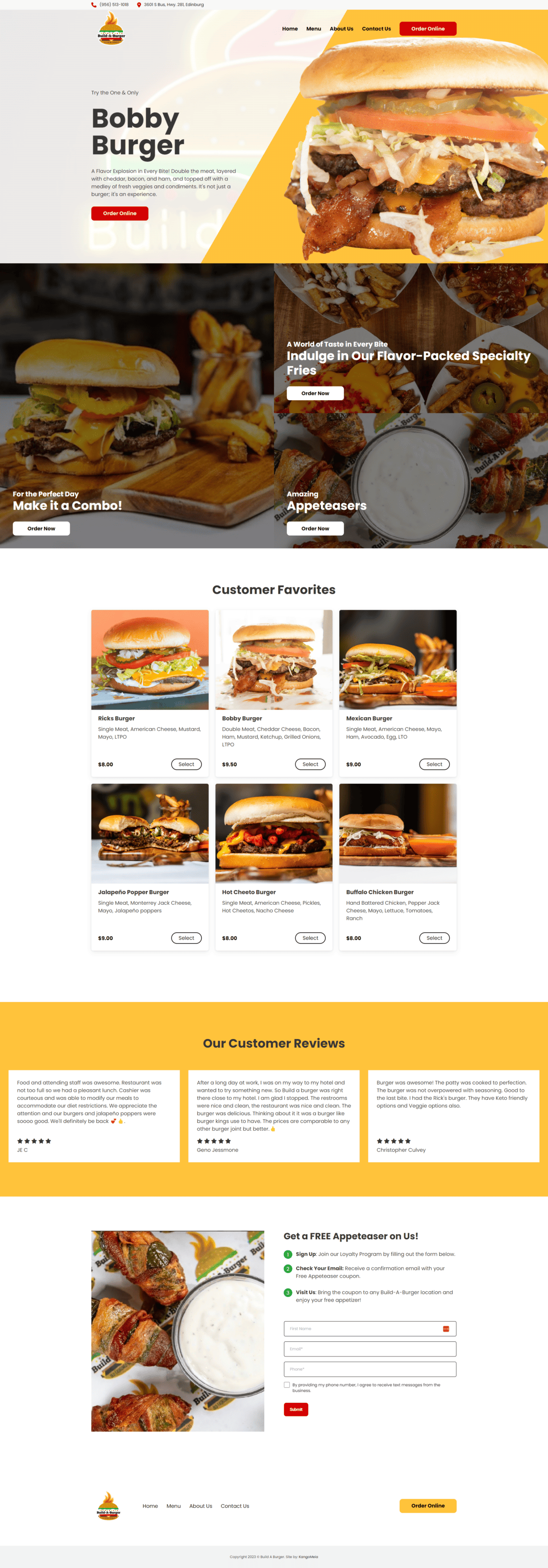 Build a Burger - A Website Built With Bricks Builder