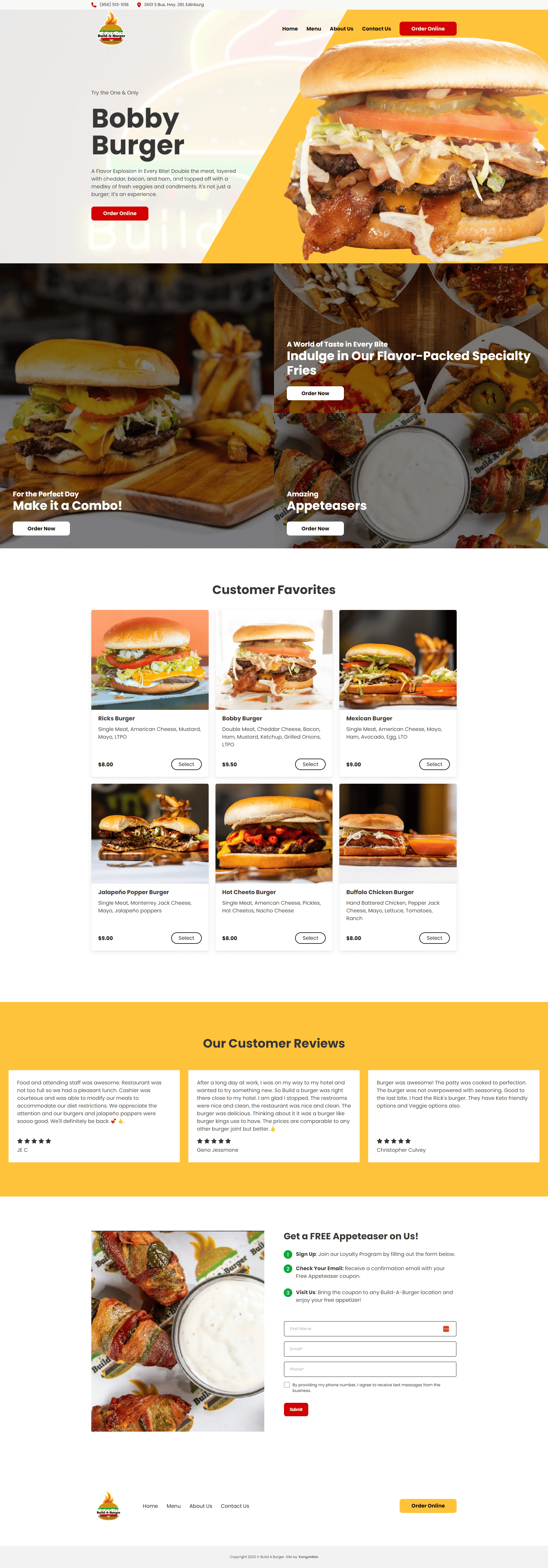 Build a Burger - A Website Built With Bricks Builder