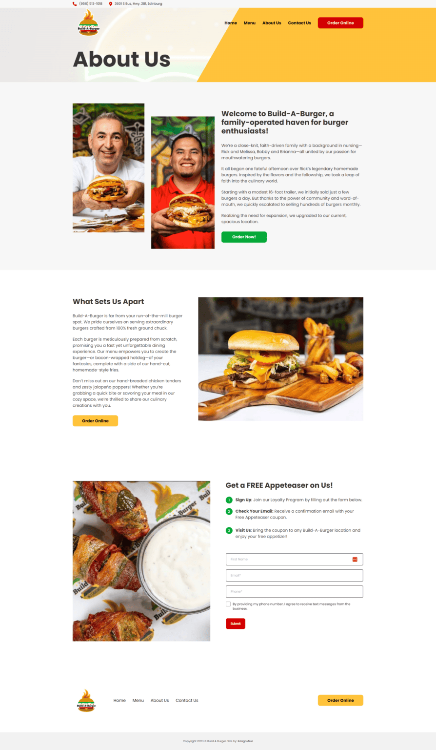 Build a Burger - A Website Built With Bricks Builder