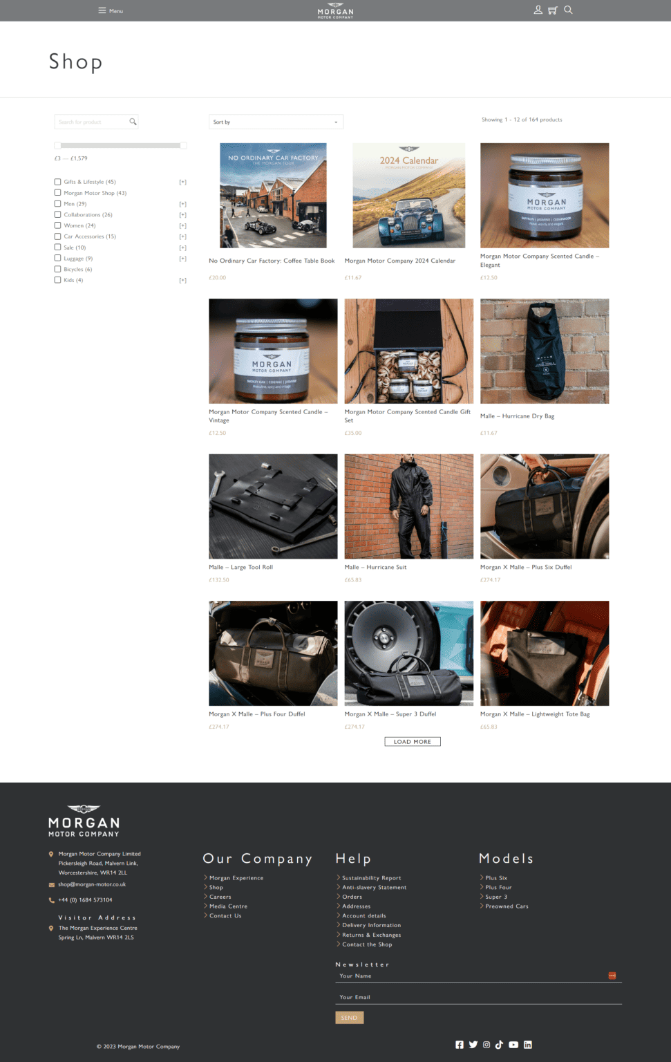 Morgan Motor Shop - A Website Built With Bricks Builder