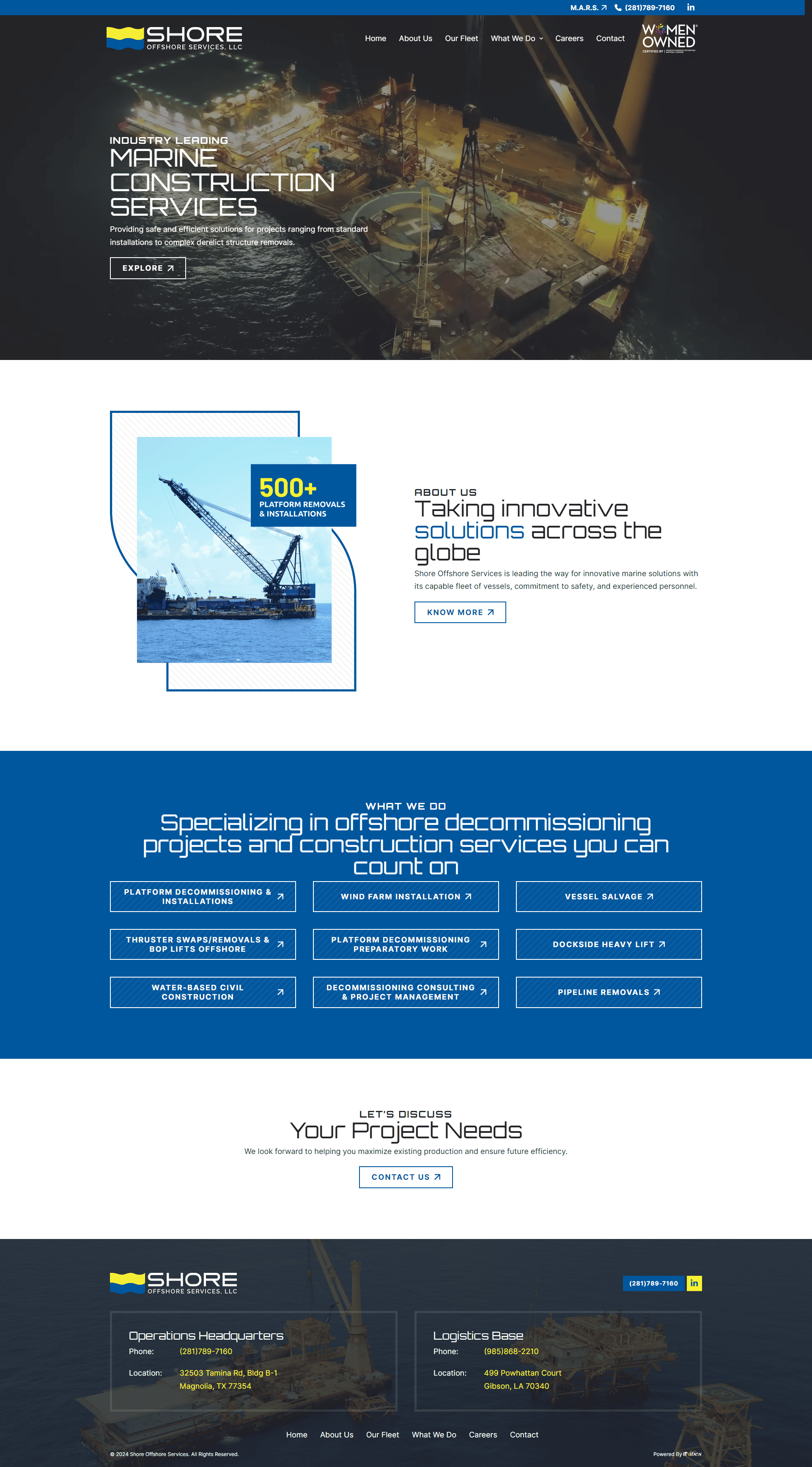 Shore Offshore - A Website Built With Bricks Builder