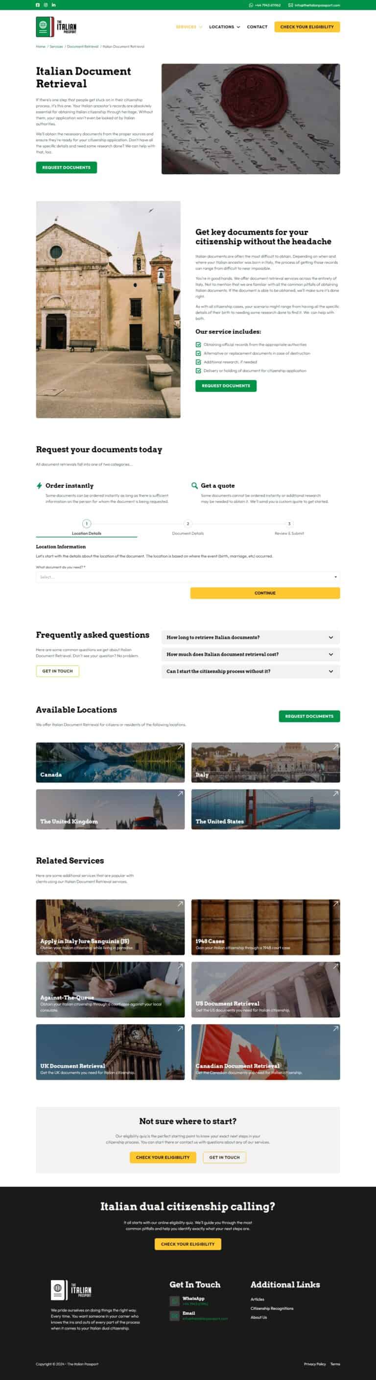 Italian Passport - A Website Built With Bricks Builder