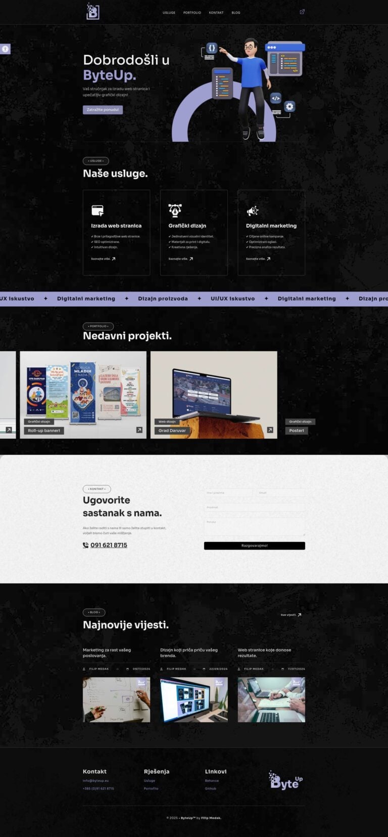 ByteUp - A Website Built With Bricks Builder